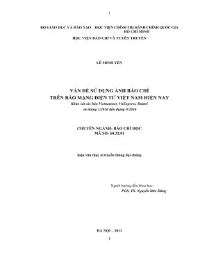 Vấn đề sử dụng ảnh báo chí trên báo mạng điện tử việt nam hiện nay khảo ...