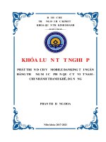 Các loại hình thái của MobileBanking - Phương pháp- 123docz.net