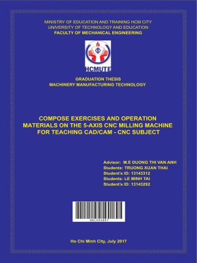 Compose exercises and operation materials on the 5 axis CNC milling ...