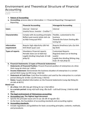 Environment and theoretical structure of financial accounting
