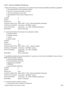 CH 05 discrete probability distributions Test bank Statistics for ...