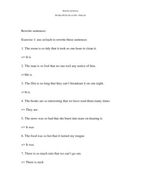 Rewrite sentences basic and advanced