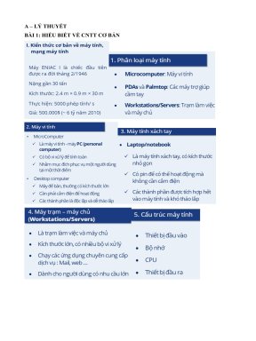 Đề cương Tin học đại cương (EG12) eHOU