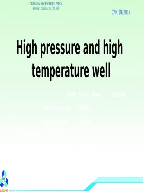 Bài thuyết trình High pressure and high temperature well