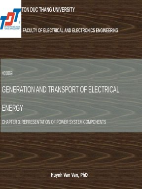 REPRESENTATION OF POWER SYSTEM COMPONENTS