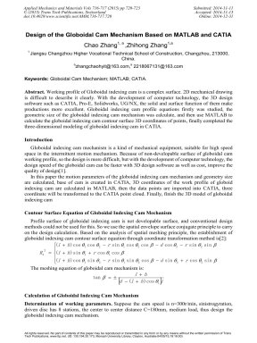 Design of the Globoidal Cam Mechanism Based on MATLAB and CATIA