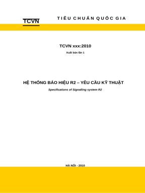 TCVN: HỆ THỐNG BÁO HIỆU R2 – YÊU CẦU KỸ THUẬT Specifications of ...