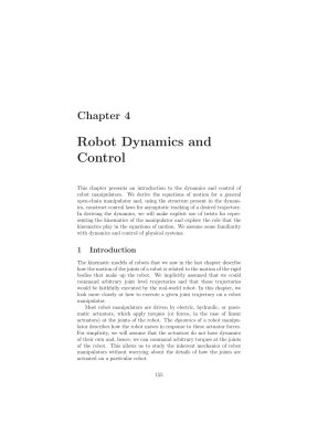 Robot dynamics and control