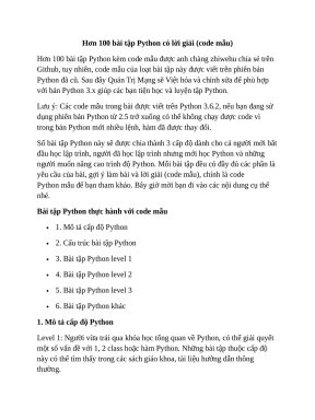 100 BÀI TẬP PYTHON CÓ LỜI GIẢI (code mẫu)