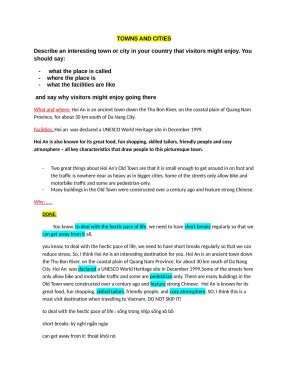 Describe an interesting town or city in your country that visitors ...