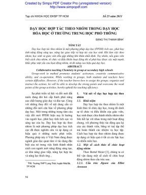 DY HC HP TAC THEO NHOM TRONG DY HC