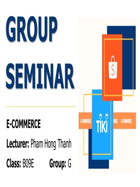 VIETNAM e COMMERCE OVERVIEW II ABOUT SHOPEE, TIKI III SHOPEE TIKI ...