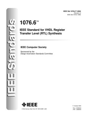 IEEE standard VHDL RTL synthesis