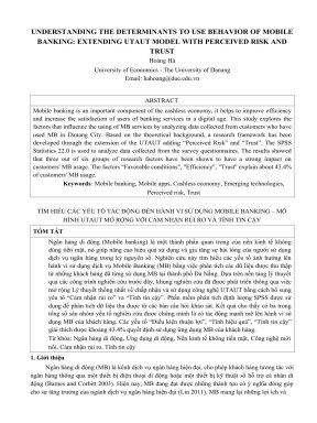 TÌM HIỂU CÁC YẾU TỐ TÁC ĐỘNG ĐẾN HÀNH VI SỬ DỤNG MOBILE BANKING – MÔ HÌNH UTAUT MỞ RỘNG VỚI CẢM ...