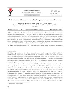 Determination of hexavalent chromium in aqueous and alkaline soil extracts