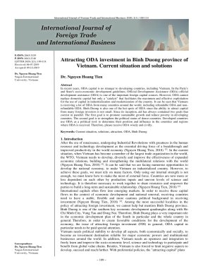 Attracting ODA investment in binh duong