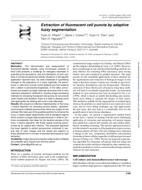 Extraction of fluorescent cell puncta by