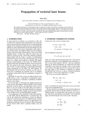 Propagation of vectorial laser beams