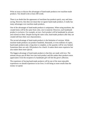 the advantages of hand made products over machine made products