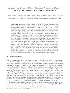 Operation based fine grained version con