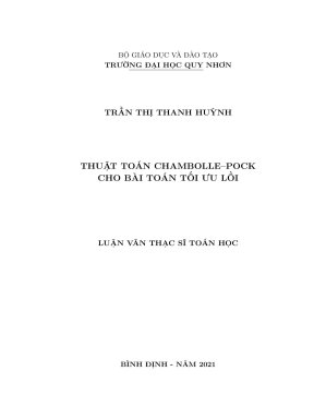 Thuật toán chambolle pock cho bài toán tối ưu lồi