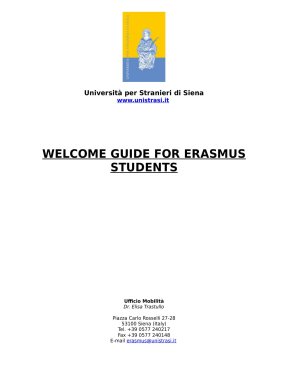 Easmus students welcome guide