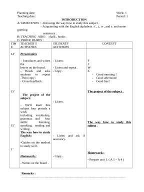 lesson plan 6 unit 1