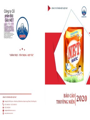 CÔNG TY CỔ PHẦN BỘT GIẶT NET BÁO CÁO THƯỜNG NIÊN 2020