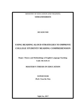 USING READING ALOUD STRATEGIES TO IMPROVE COLLEGE STUDENTS’ READING COMPREHENSION