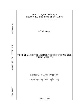Thiết kế và chế tạo anten rfid cho hệ thống giao thông thông minh its