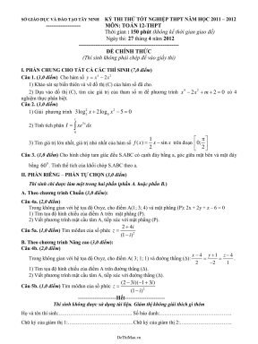 Đề Kỳ thi thử tốt nghiệp thpt năm học 2013 2014 môn: ngữ văn hệ thpt thời gia