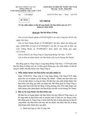 12.Tờ trình miễn nhiệm và bầu bổ sung thành viên BKS