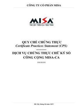 QUY CHẾ CHỨNG THỰC Certificate Practices Statement (CPS) DỊCH VỤ CHỨNG ...