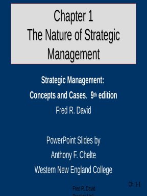 The Nature of Strategic Management