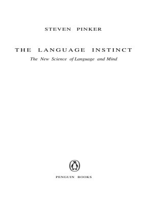 Steven pinker the language instinct