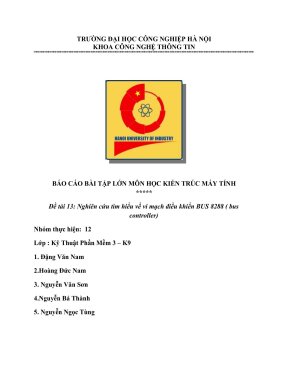 BTL NGHIÊN CỨU TÌM HIỂU VỀ VI MẠCH ĐIỀU KHIỂN BUS 8288 ( BUS CONTROLLER)