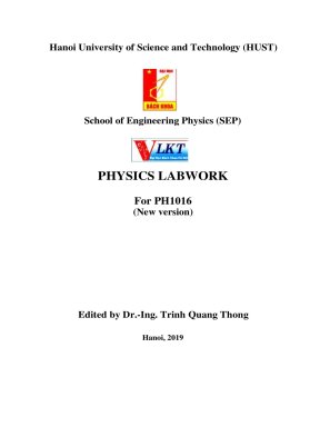 PHYSICS LABWORK for PH1016 (new version)