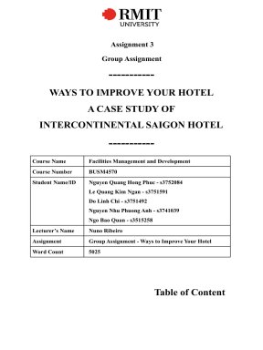 WAYS TO IMPROVE YOUR HOTEL A CASE STUDY OF INTERCONTINENTAL SAIGON HOTEL