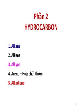 GIÁO TRÌNH HOÁ HỮU CƠ -ALKANE,ALKEN,ALKYNE,ALKADIEN,HỢP CHẤT THƠM- DÀNH ...