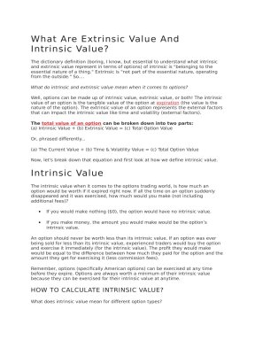 Extrinsic value and intrinsic value options trading