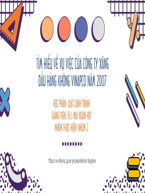 TÌM HIỂU về vụ VIỆC của CÔNG TY XĂNG dầu HÀNG KHÔNG VINAPCO năm 2007