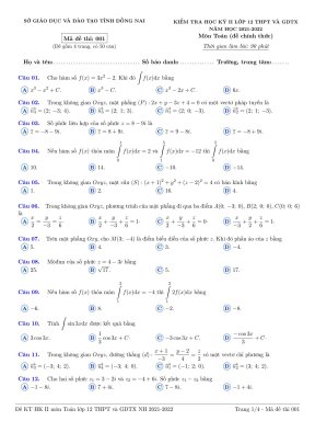 de kiem tra hoc ky 2 toan 12 nam 2021 2022 so gddt dong nai