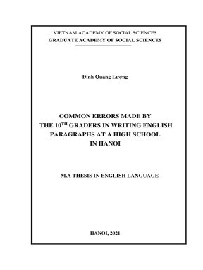 COMMON ERRORS MADE BY THE 10TH GRADERS IN WRITING ENGLISH PARAGRAPHS AT ...