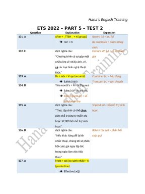 Giải đề ETS 2022 TEST 02 PART 5
