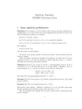 Algebraic topology lecture notes by NA