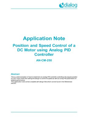 Position and speed control of a DC motor using analog PID controller