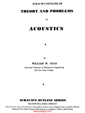 Schaum’s outline of theory and problems of acoustics