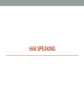 HA6 review speaking