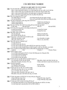 TRAC NGHIEM TIN HOC DAI CUONG