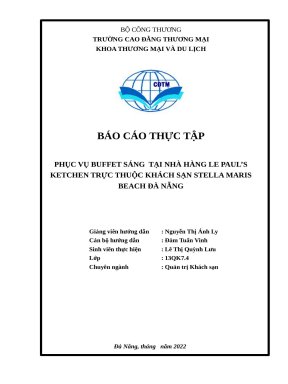 PHỤC vụ BUFFET SÁNG tại NHÀ HÀNG LE PAUL’S KETCHEN TRỰC THUỘC KHÁCH sạn ...